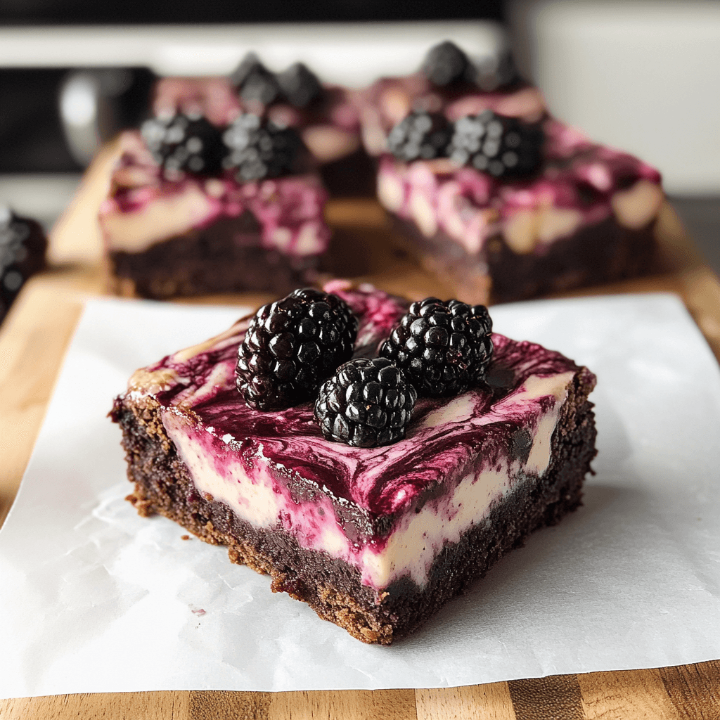 Blackberry Cheesecake Brownies