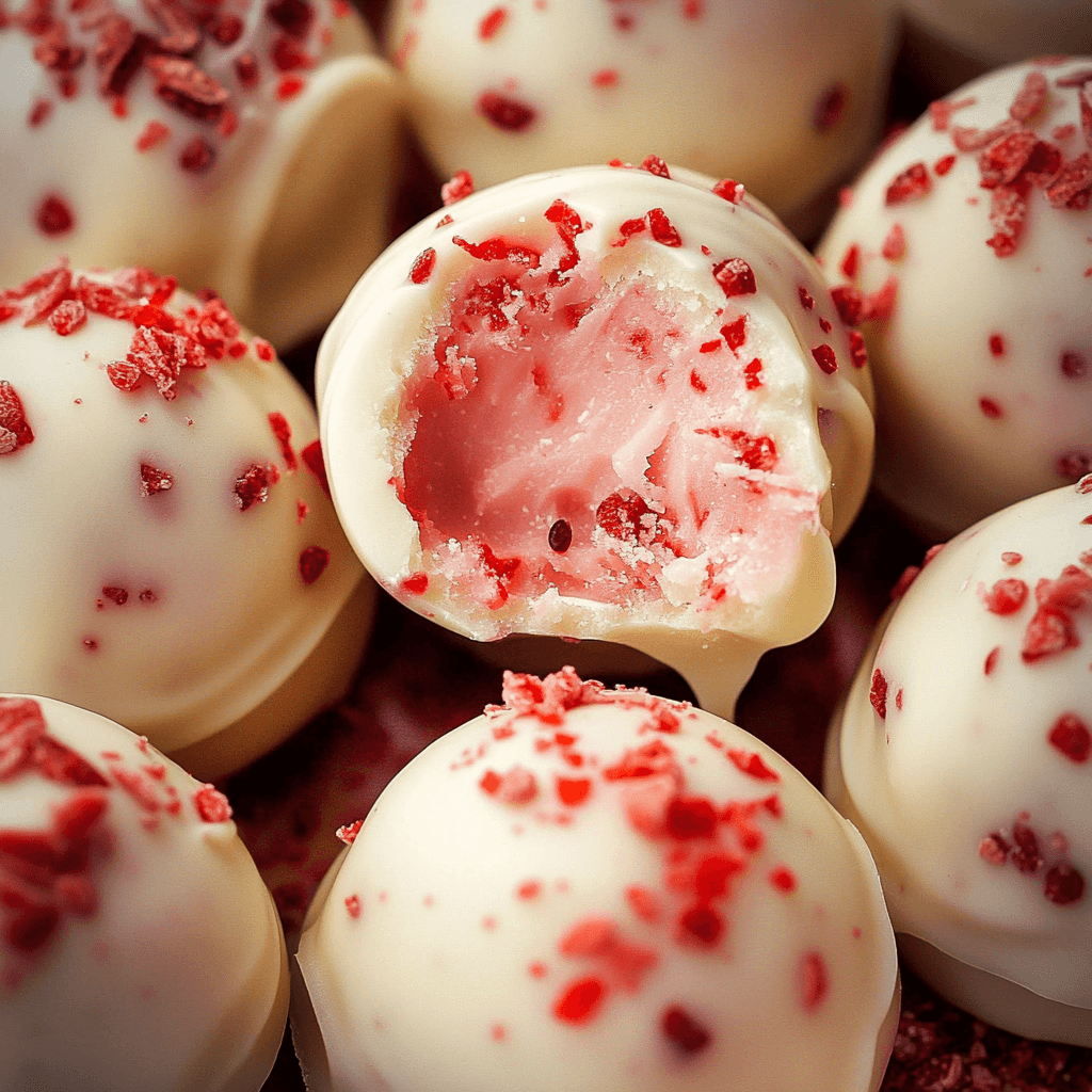 Homemade White Chocolate Strawberry Truffles Recipe