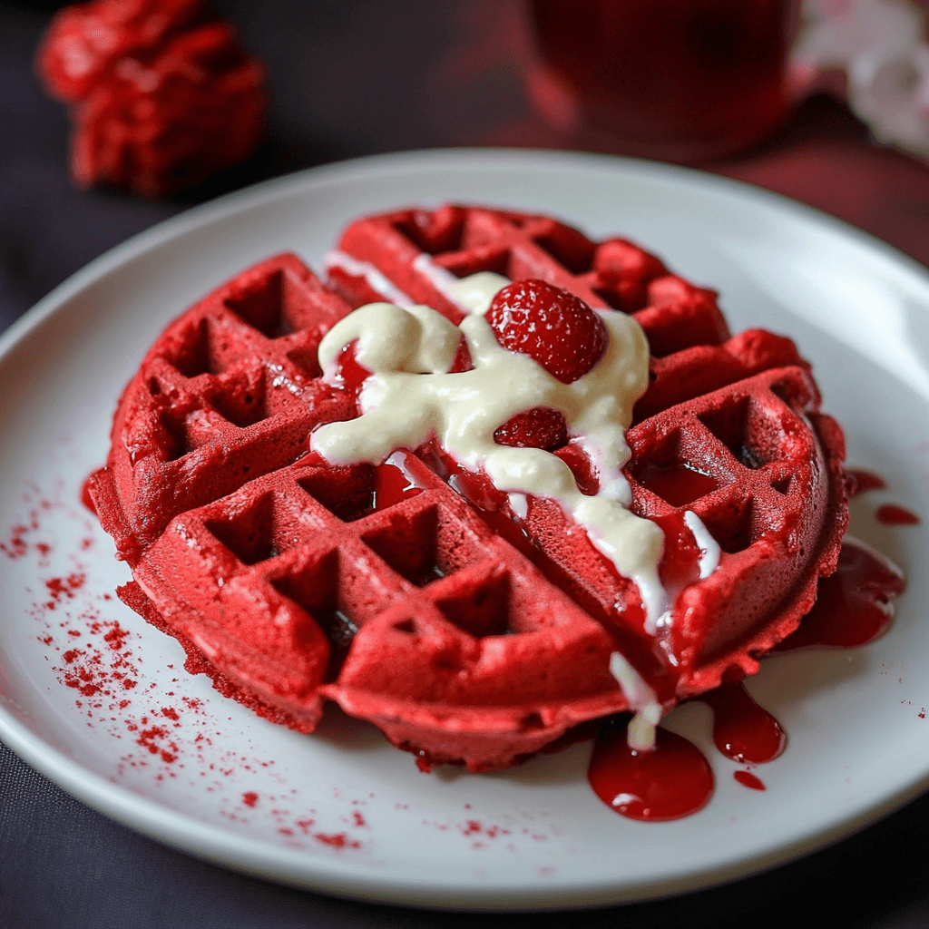 Red Velvet Waffles – Rich, Fluffy & Perfect for Breakfast