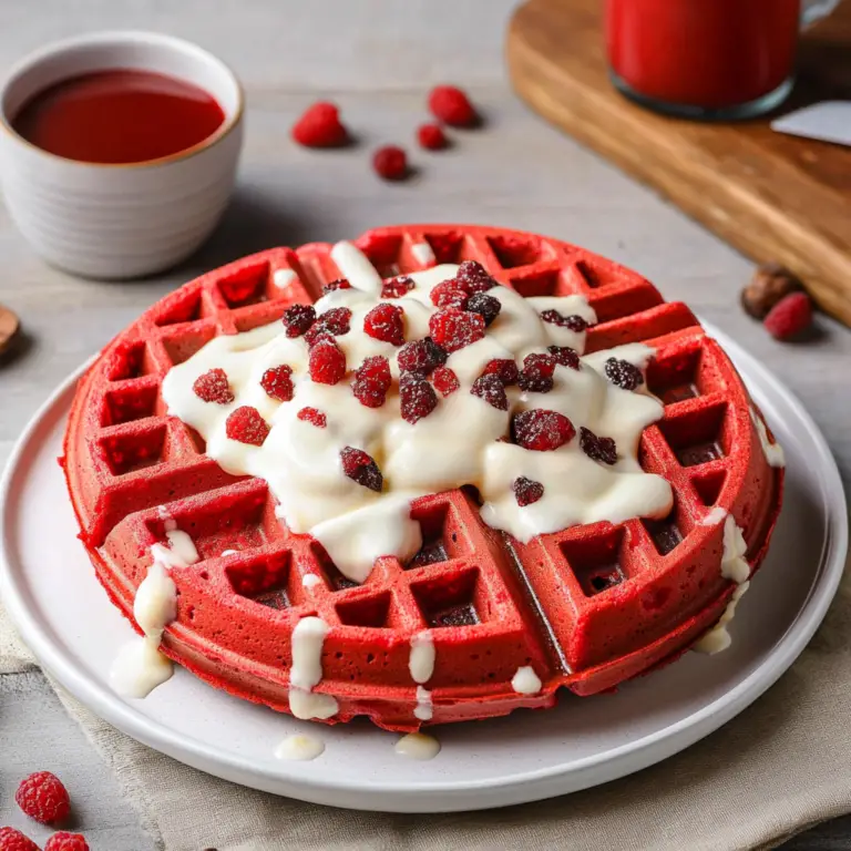 Red Velvet Waffles – Rich, Fluffy & Perfect for Breakfast