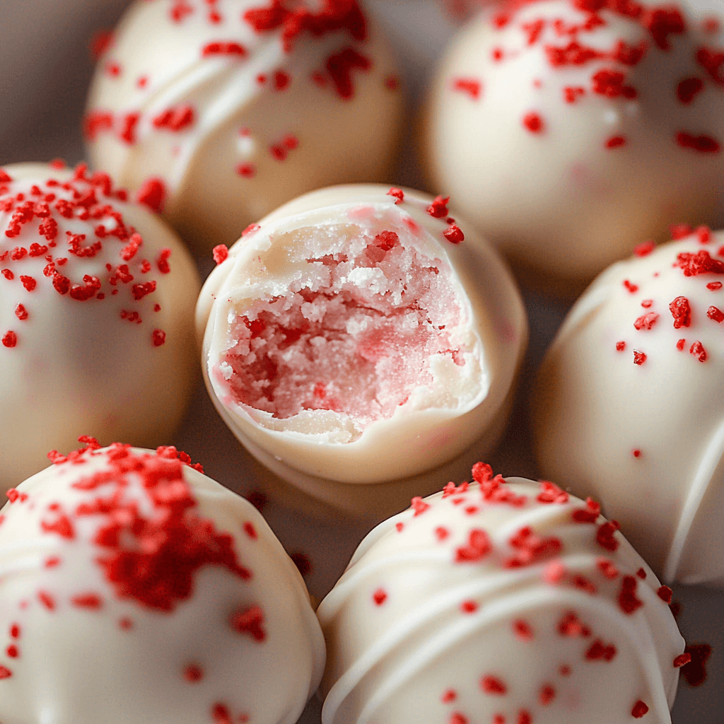 Homemade White Chocolate Strawberry Truffles Recipe