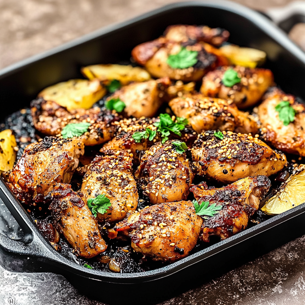 Middle Eastern Baharat Baked Chicken Thighs